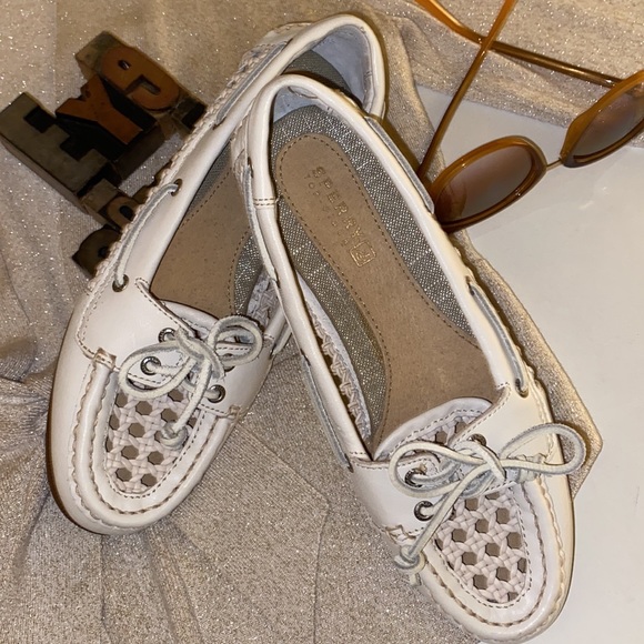 Sperry | Shoes | Sperry Audrey Womans Latticework Top Siders In Bone ...